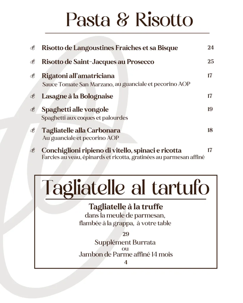 La carte - Churchill Cafe a Saint- Nazaire